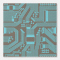 Circuit Board Pattern Turquoise ID245 Wallpaper | Zazzle