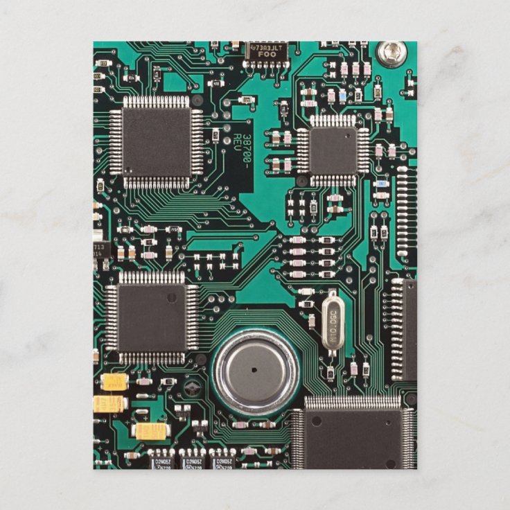 Circuit board postcard | Zazzle