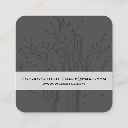 Circuit Board Square Business Card | Zazzle