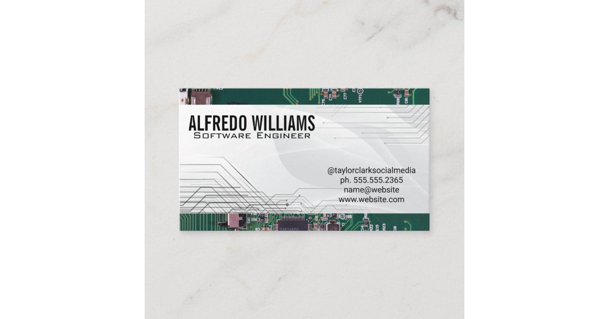 Circuit Board Tech | Software Programmer Business Card | Zazzle