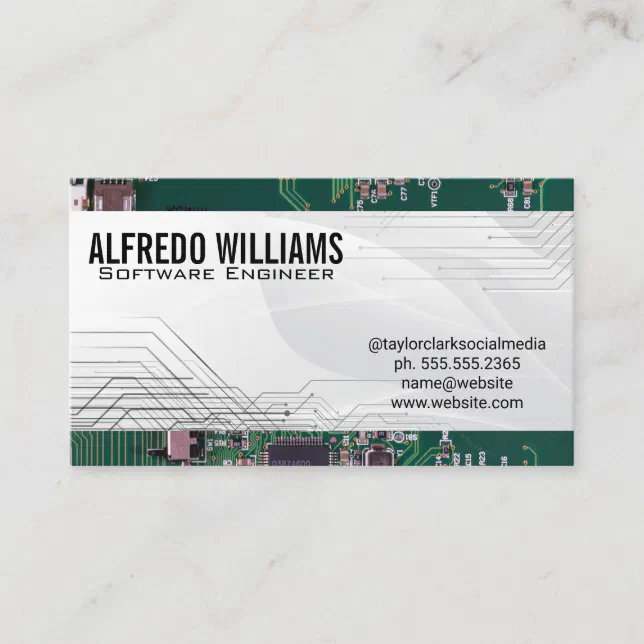Circuit Board Tech | Software Programmer Business Card | Zazzle