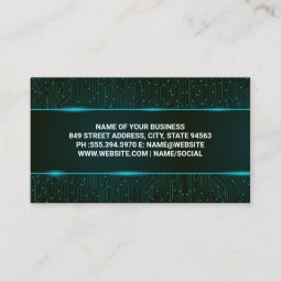 Circuit Board | Technology Business Card | Zazzle