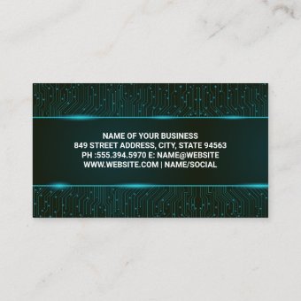 Circuit Board | Technology Business Card | Zazzle