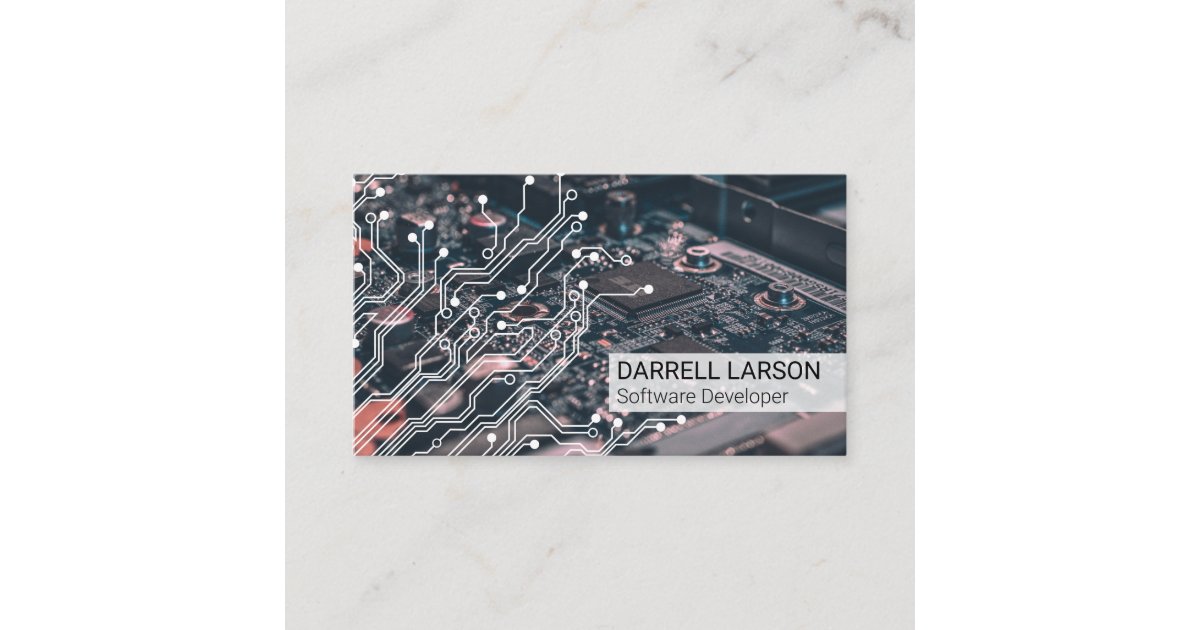 Circuit Board | Technology | Software Engineer Business Card | Zazzle