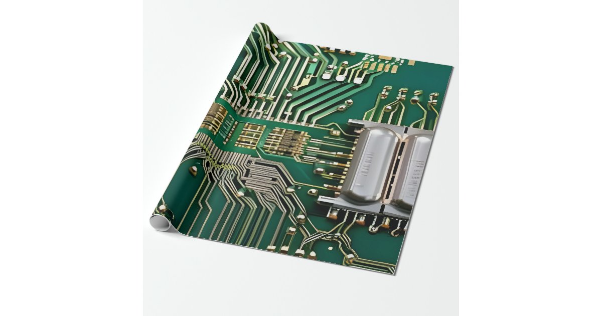 Circuit Board Wrapping Paper | Zazzle
