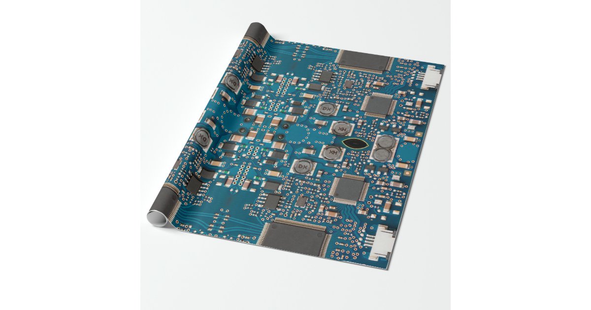Circuit board wrapping paper | Zazzle