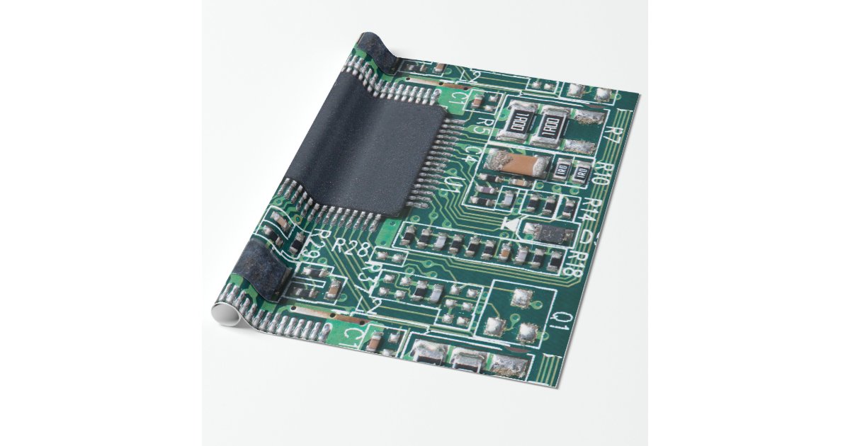 Circuit board wrapping paper | Zazzle.com