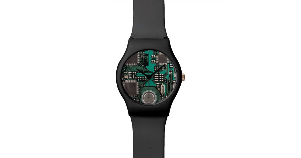 Circuit board wristwatch | Zazzle