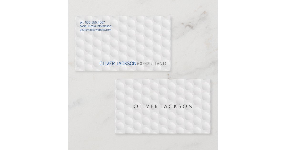 Circular Dimples | Simple White Pattern Business Card | Zazzle