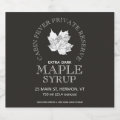 Circular Logo Maple Syrup Label (Dark) | Zazzle