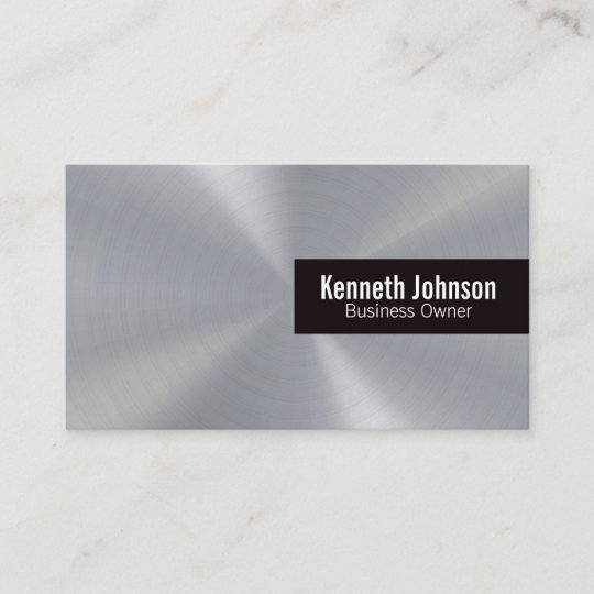 Circular Metallic Silver Sheets Business Card | Zazzle.com