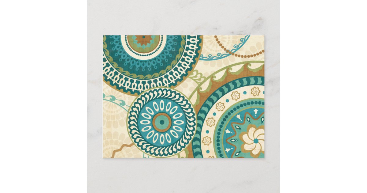 Circular Patterns Postcard | Zazzle