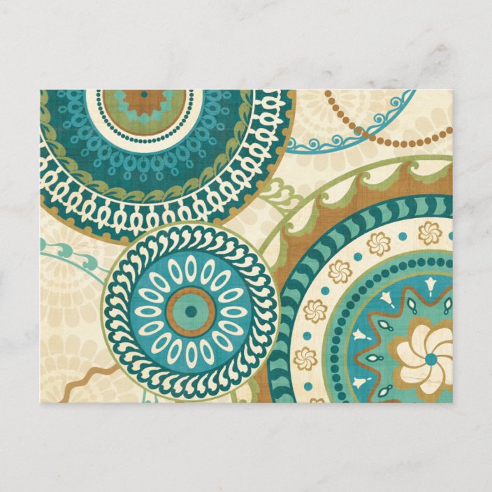 Circular Patterns Postcard | Zazzle.com