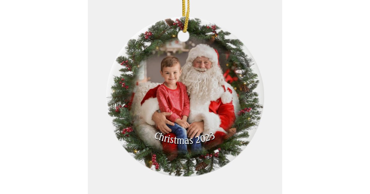 Circular Photo Garland Ornament | Zazzle