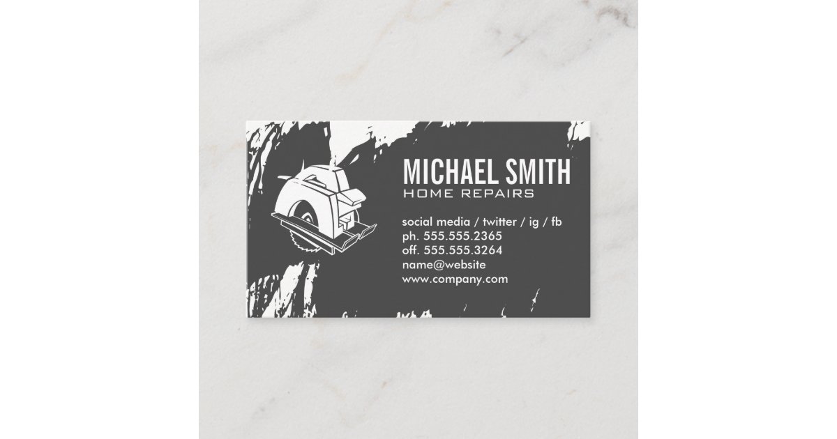 Circular Saw | Hardware Tools | Carpentry Business Card | Zazzle