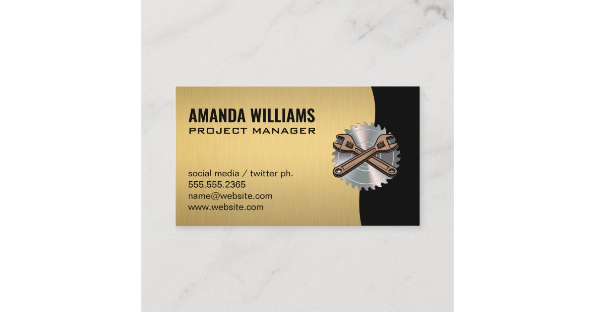Circular Saw | Wrenches Hardware Business Card | Zazzle