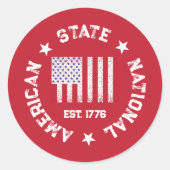 Circular Stamp American State National Est 1776 Cl Classic Round ...