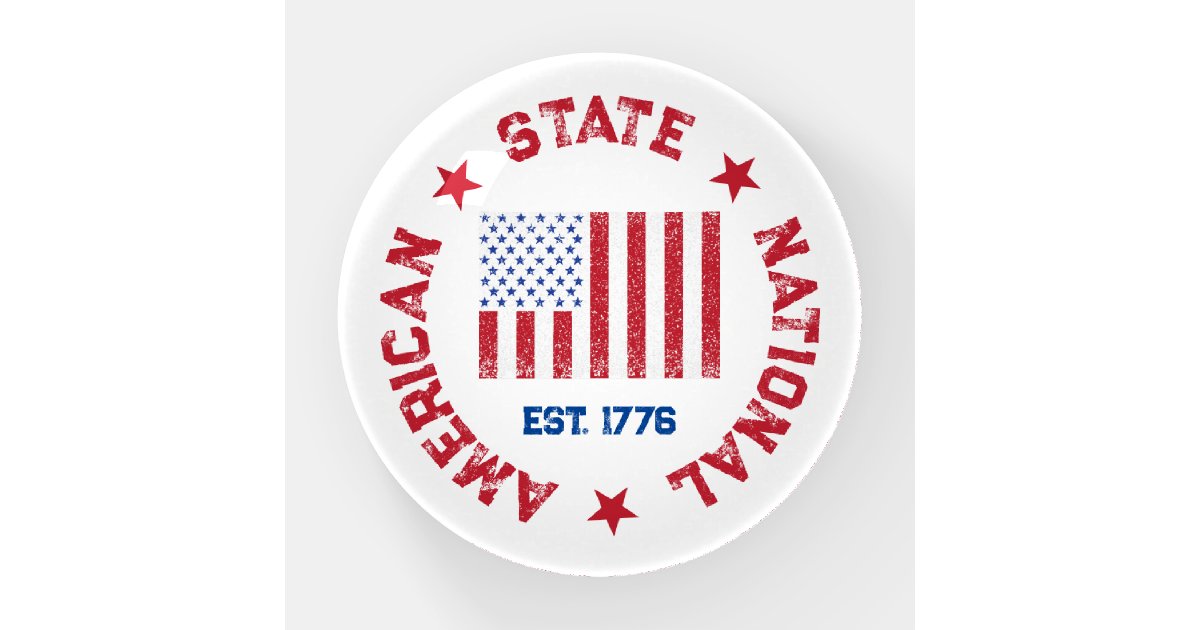 Circular Stamp American State National Est 1776 Pa Paperweight | Zazzle