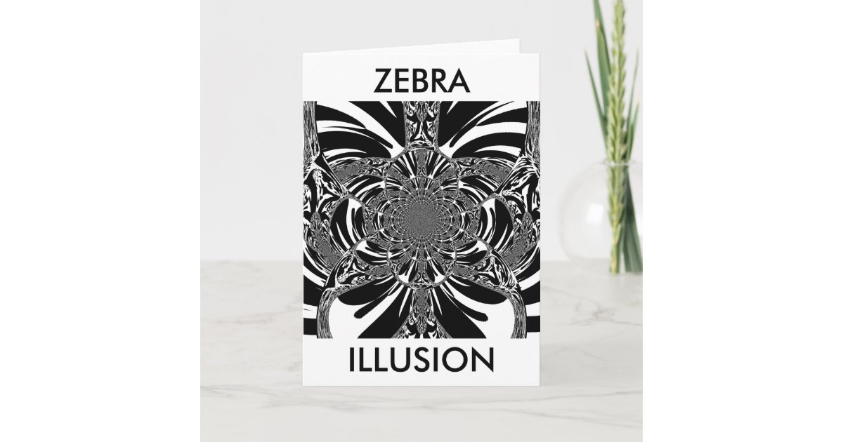 Circular Zebra Kaleidoscope Art Print Card | Zazzle