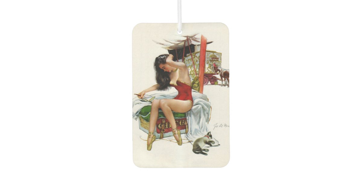 Circus Beauty Vintage Art Pin-Up Girl Air Freshener | Zazzle