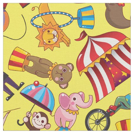 Big Top Circus Fabric | Zazzle