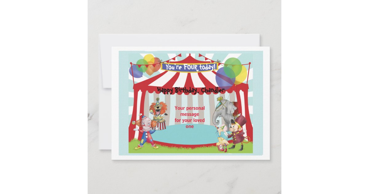 Circus Birthday Card | Zazzle