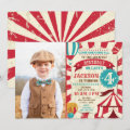 Circus Birthday Photo Invitation Carnival Invite | Zazzle