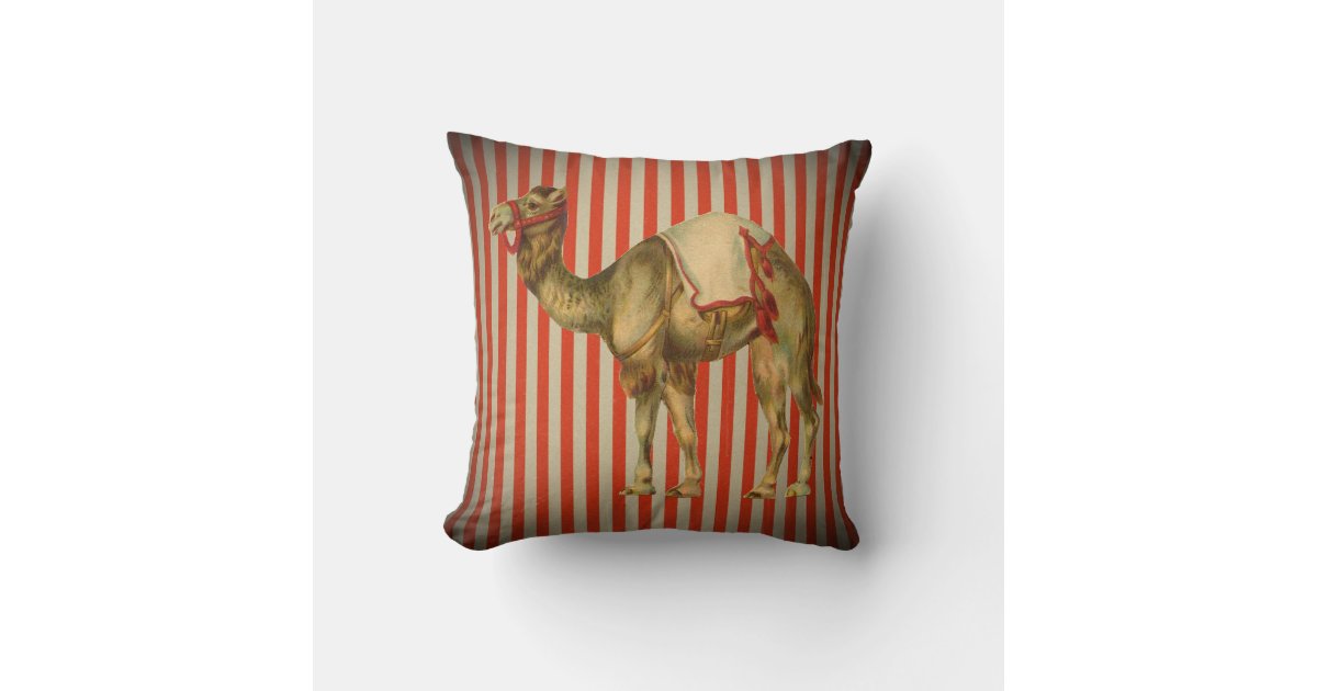 CIRCUS CAMEL VINTAGE PILLOW | Zazzle
