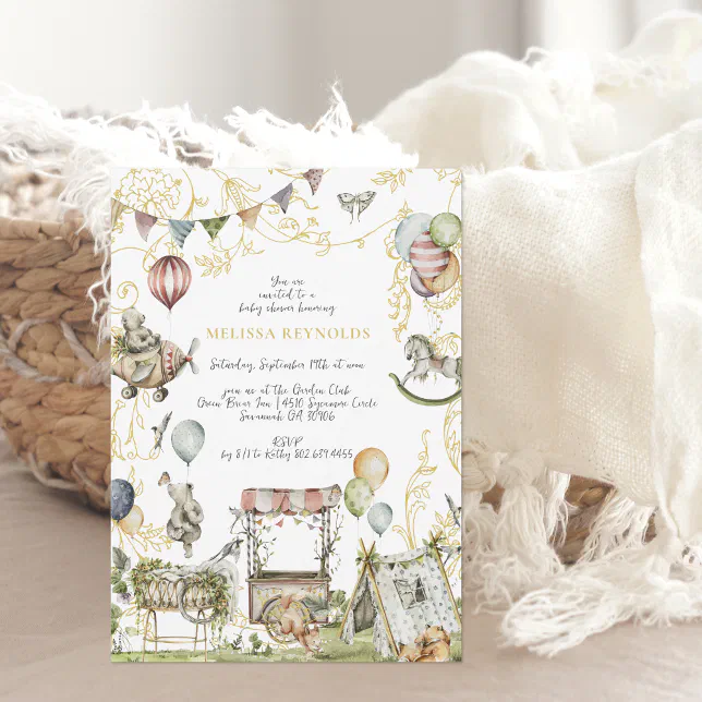 Circus Carnival | Woodland Forest Baby Shower Invitation | Zazzle Circus Carnival | Woodland Forest Baby Shower Invitation | Zazzle