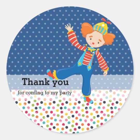 Circus * choose background color classic round sticker | Zazzle.com