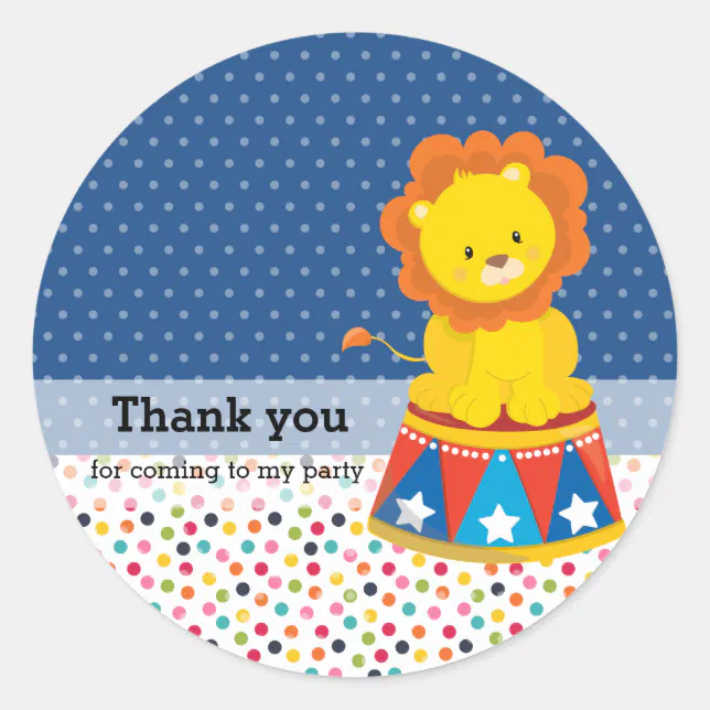 Circus * choose background color classic round sticker | Zazzle