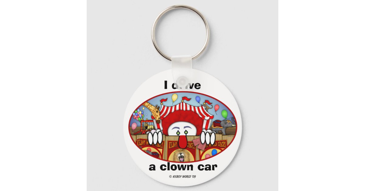 Circus Clown Kilroy Keychain | Zazzle