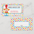 Circus Clown Punch Card | Zazzle