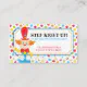 Circus Clown Punch Card | Zazzle