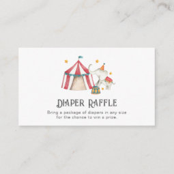 Circus Diaper Raffle Ticket | Circus Baby Shower Enclosure Card | Zazzle