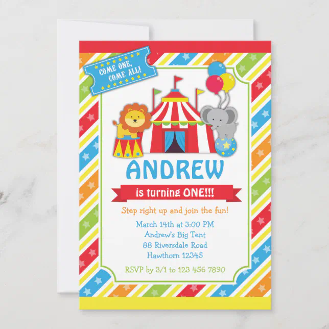 Circus Invitation / Carnival Invitation | Zazzle