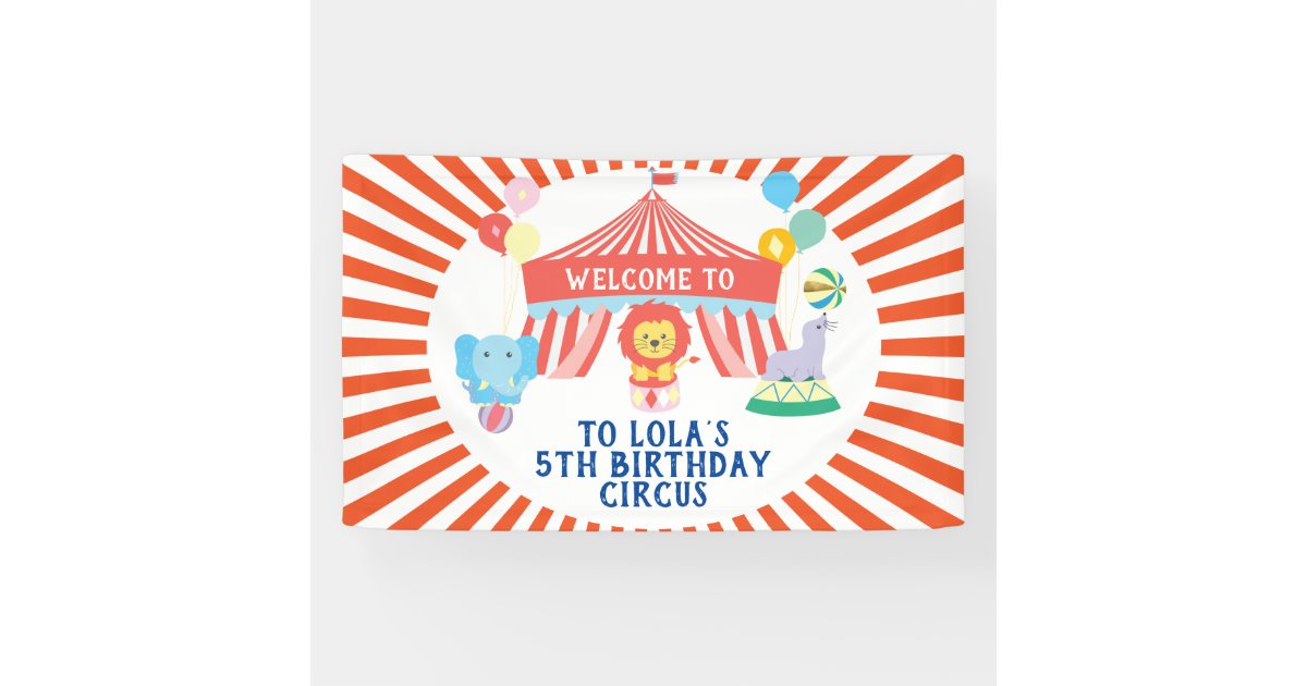 Circus party backdrop, Carnival Banner | Zazzle