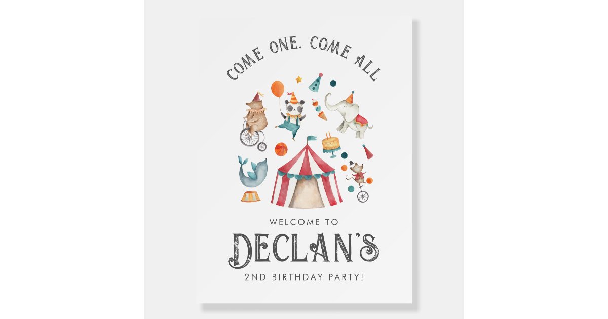 Circus Party Welcome Sign | Carnival Welcome | Zazzle