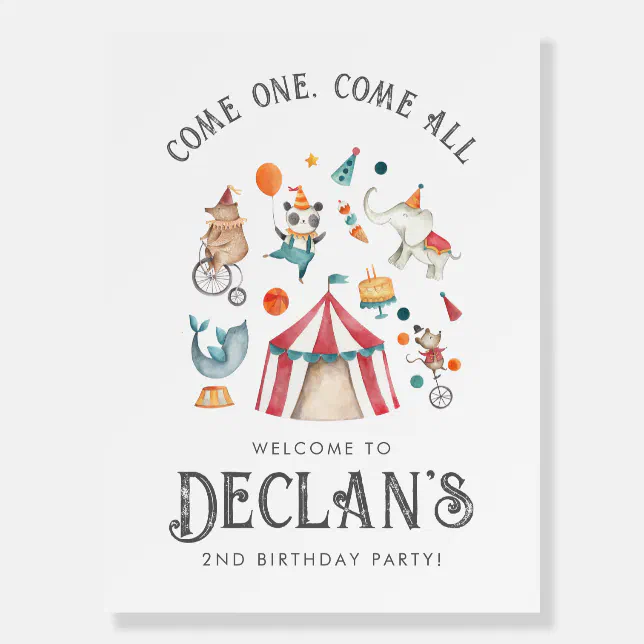 Circus Party Welcome Sign | Carnival Welcome | Zazzle