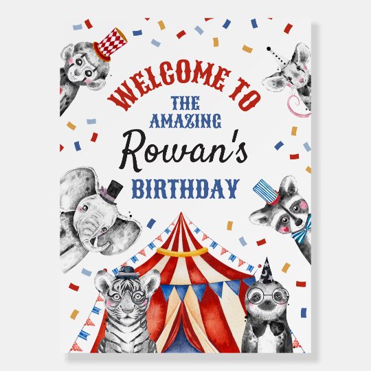 Circus Party Welcome Sign | Carnival Welcome Sign | Zazzle.com