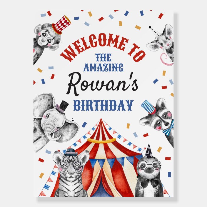 Circus Party Welcome Sign | Carnival Welcome Sign | Zazzle.com
