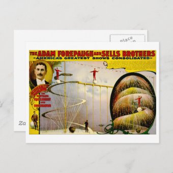 Circus Performance Vintage 1899 Poster Postcard | Zazzle