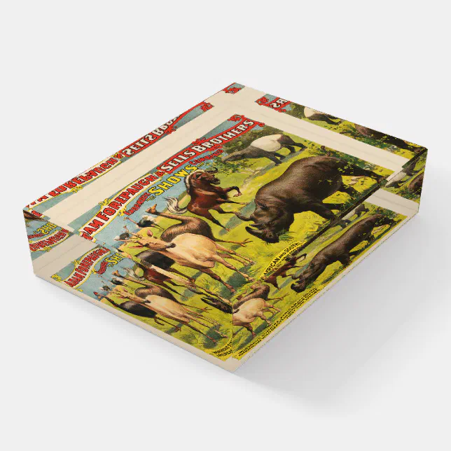 Circus Poster For Adam Forepaugh & Sells Brothers Paperweight | Zazzle