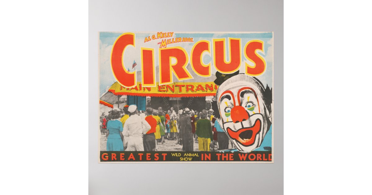 Circus Poster Of People Entering The Big Top | Zazzle