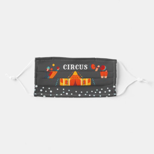Circus Staff Fun Birthday Party Personalized Adult Cloth Face Mask | Zazzle