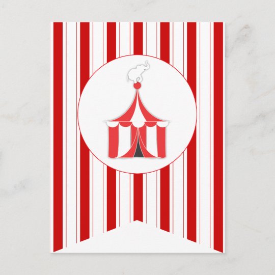 Circus Tent Party Flag Bunting Banner Post Card | Zazzle.com