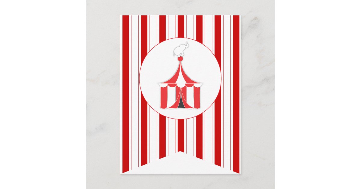 Circus Tent Party Flag Bunting Banner Post Card | Zazzle