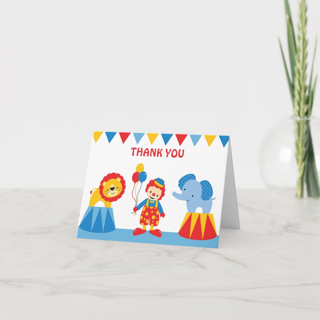 Circus Thank You Card | Zazzle