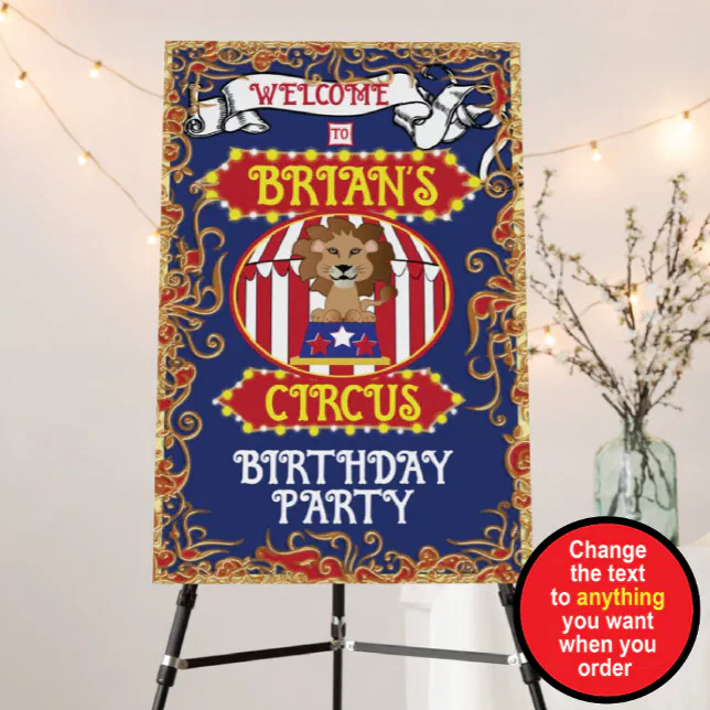 Circus Theme Foam Board Welcome Sign | Zazzle
