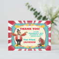 Circus ticket birthday party Thank you note card | Zazzle